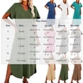 asdoklhq Plus Size Loose Dress Semi Formal Casual V-Neck Maxi Dress ...