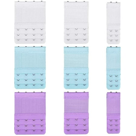 9pcs Bra Extender 2 Hooks 3 Hooks 4 Hooks Nylon Elastic Back Bra Band ...