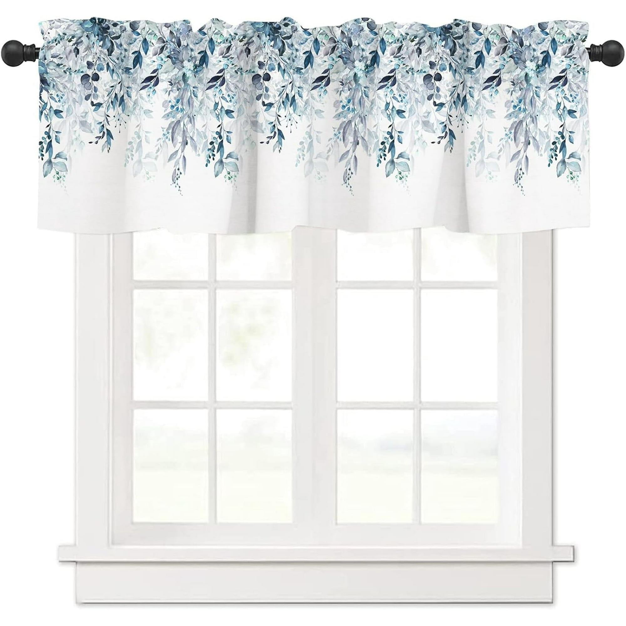 Click here for Dbslr Sage Floral Kitchen Valance Blue Eucalyptus... prices