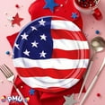 PMU Patriotic Stars and Stripes American Party 7-inch Dessert Plates ...