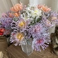 1/3pcs 2-Head Flocked Needle Padded Flower, Artificial Flower for ...