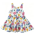 Afdoent Girls Dress Kids Summer Floral Print Dress Style Casual Party ...