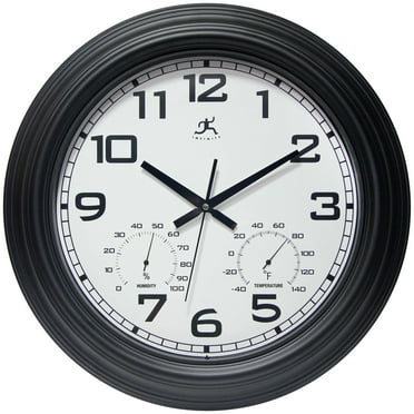 Infinity Instruments Classic Black 24 in. Wall Clock - Walmart.com