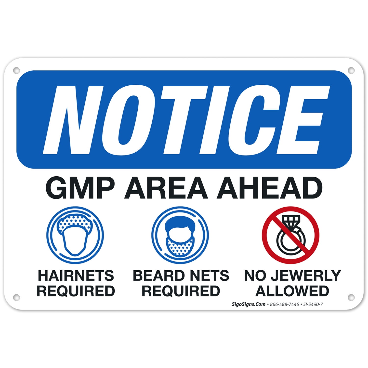GMP Area Ahead Sign, OSHA Sign, - Walmart.com