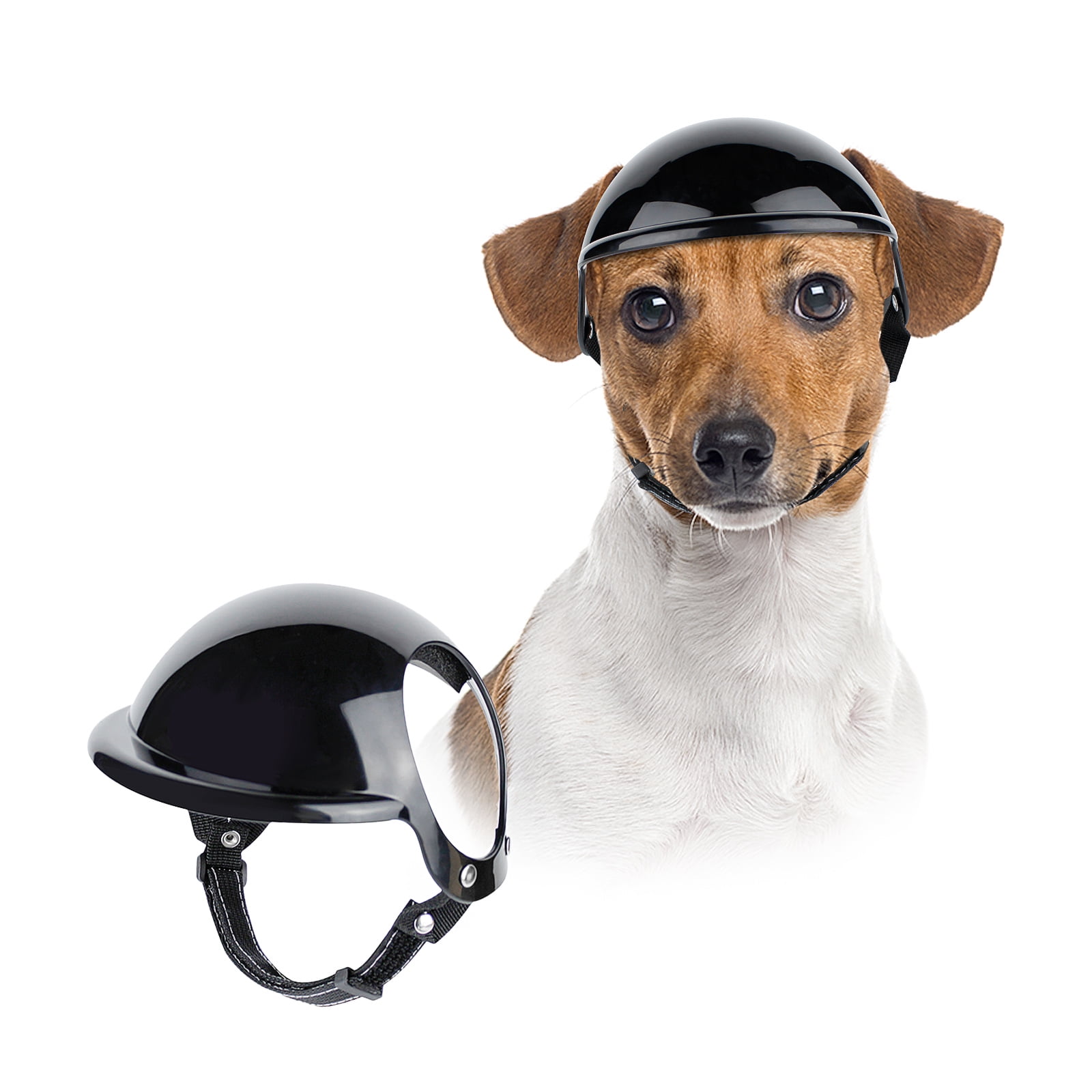 PETLESO Safety Helmets Adjustable Strap Dog Helmet Motorcycle Helmet ...