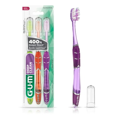 GUM Sonic Powered Toothbrush Refills, Tapered Bristles Clean Below the ...