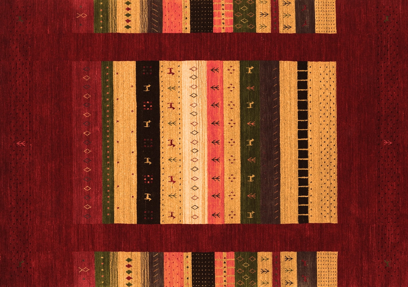 Ahgly Company Indoor Rectangle Abstract Orange Contemporary Area Rugs ...