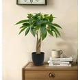 16 Inch Fake Money Tree Plant Potted Artificial Pachira Money Tree ...