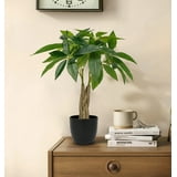 16 Inch Fake Money Tree Plant Potted Artificial Pachira Money Tree ...