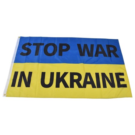 Ukraine National Flag, Polyester Pongee Stop War Portable Ukraine Flag ...