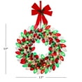 "Mr. Christmas 17"" LED Lit Retro C9 Bulb Holiday Wreath, Multicolored ...