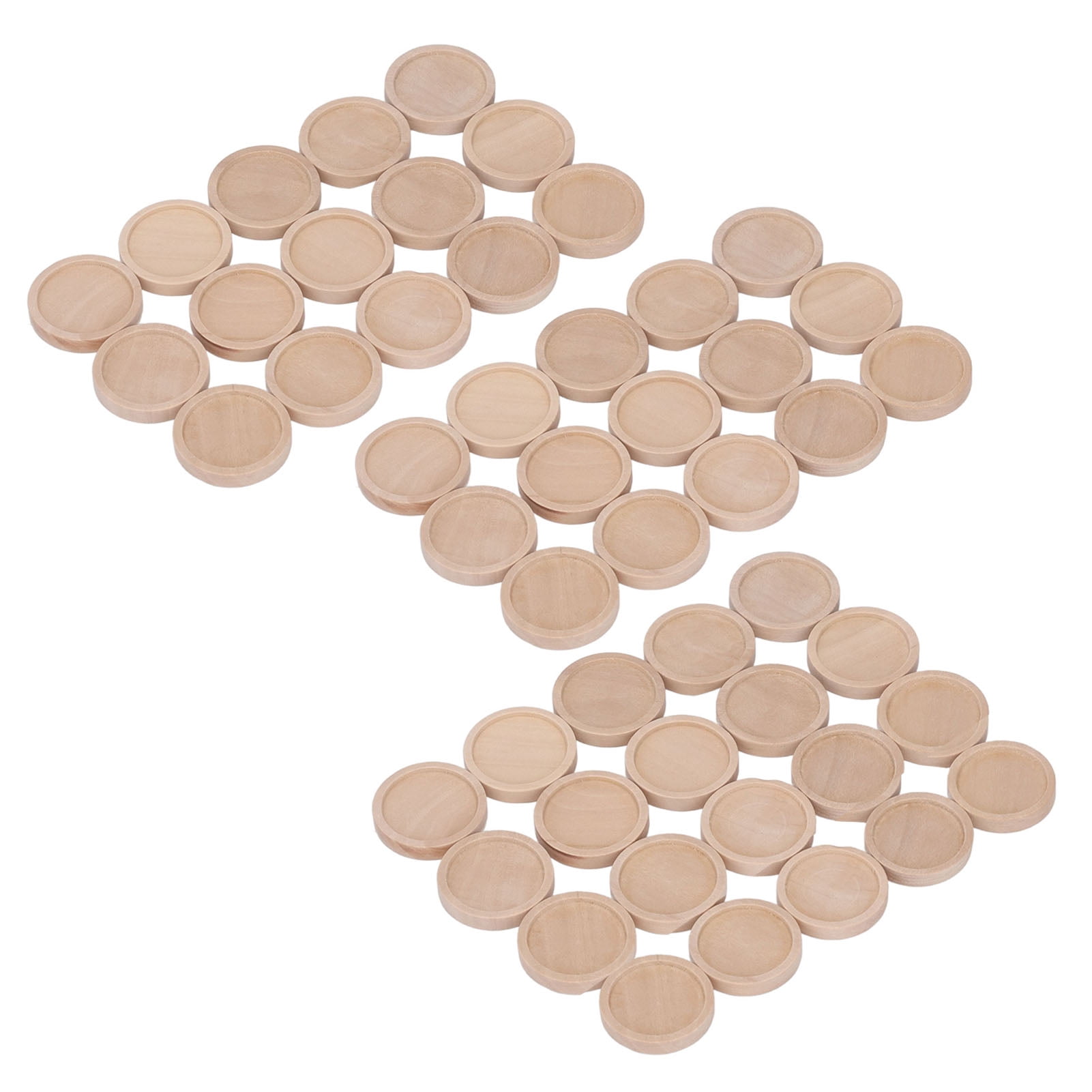 Base de madera para colgantes de collares, 50 piezas de bandejas de ...