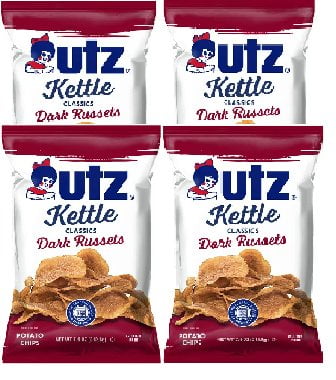 UTZ Kettle Classics Dark Russers Potato Chips 4 Pack - Walmart.com