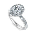Eterna Jewel 1.7 Ct Oval Cut Lab Created Diamond Halo Engagement Ring ...
