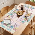 Easter Bunny Placemats Set of 1, Colorful Eggs Pink Rose Flower Bow ...