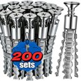 6/8mm Expansion Pipe for Hollow Walls Metal Expansion Screws Kit Self ...