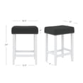 Free Shipping! Nathan James Hylie 24in Wooden Bar Stool Tufted Gray ...