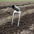 Lazsy Steel Tilling Rake Pointed-Tine Tines Manual Soil Cultivator 4 ...