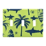 Sharks Tree Silhouette Light Switch Plate Covers 2 Gang Wall Plate ...