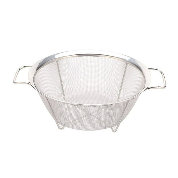 Mesh Strainer with Handle Stainless Steel Draining Rinsing Washing ...