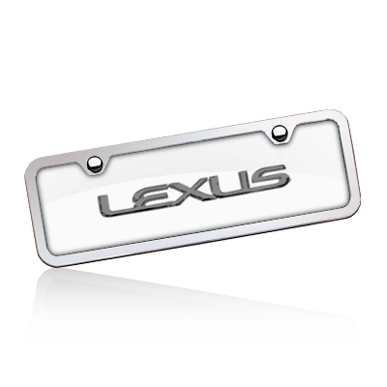 Lexus Name Half-size Black Pearl Steel License Plate Kit - Walmart.com