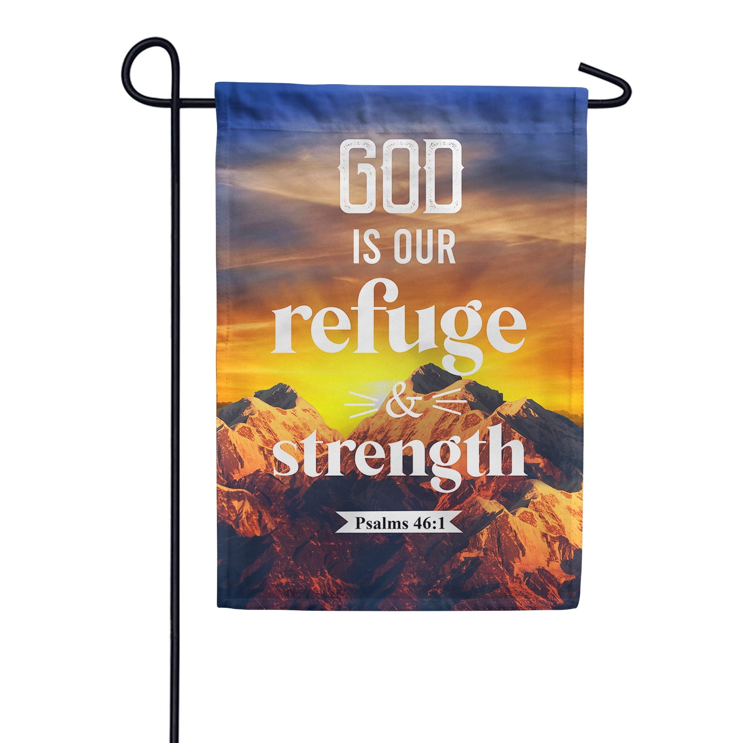 America Forever Bible Verse Garden Flag - 12.5 x 18 inch - Psalm 46:1 ...