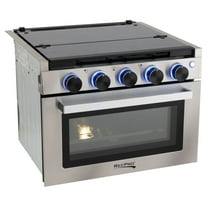 RecPro 21 Inch 3 Burner Propane RV Stove Gas Range without Hood, Silver ...