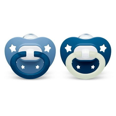 NUK Airflow Glow-in-the-Dark Pacifiers, 6-18 Months, 2-Pack - Walmart.com