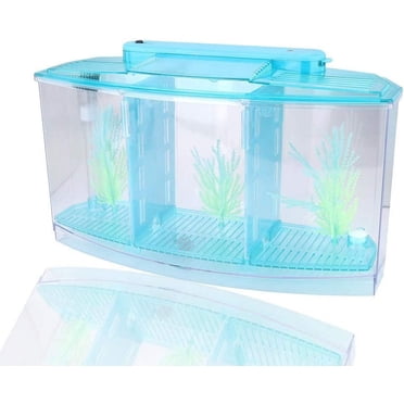 PENN-PLAX Deluxe Triple Betta Bow Tank Kit – 0.7 Gallon in Blue ...