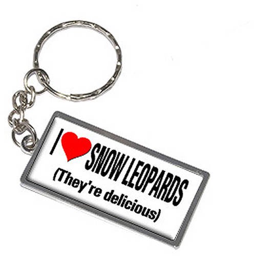 I Love Heart Snow Leopards They're Delicious Keychain Key Chain Ring ...