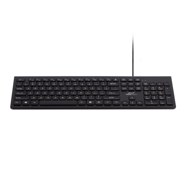 Monoprice Low-Profile Spill-Resistant Silent Keyboard – Membrane Water ...