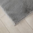 Mainstays Solid Soft Rabbit Faux Fur Area Rug Grey,30x46" - Walmart.com