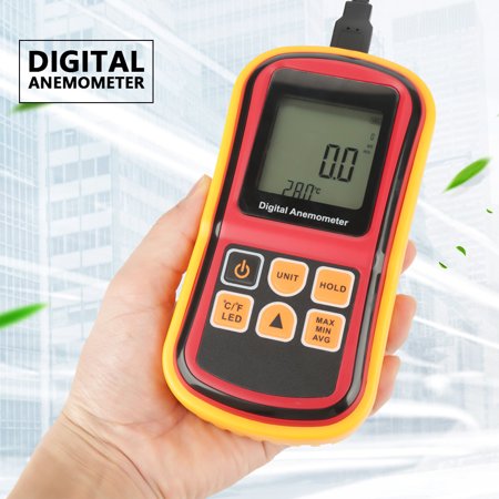 Digital Anemometer, Wind Speed Anemometer Handheld Air Tester, LCD Wind ...