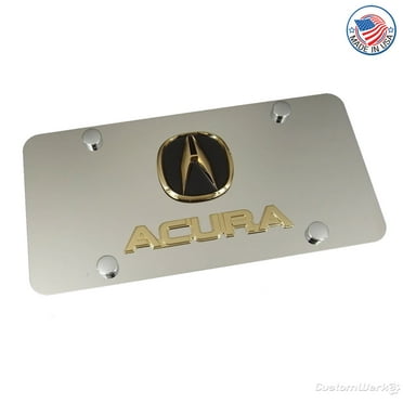 Au-TOMOTIVE GOLD Dual Acura Chrome/Red on Black Plate - Walmart.com