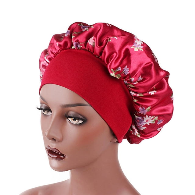 Sunjoy Tech Silk Satin Bonnets for Women Curly Hair Cover Sleep Cap ...