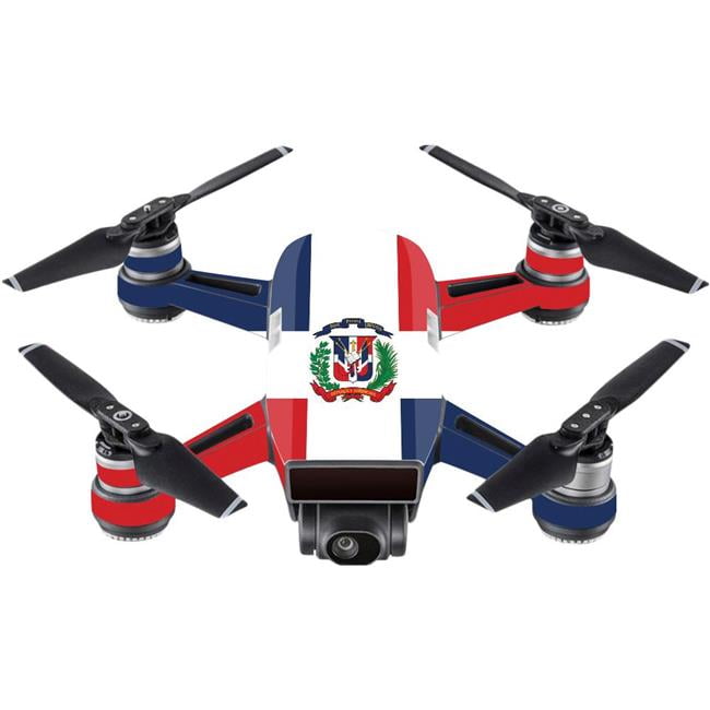 MightySkins DJSP-Dominican Flag Skin Decal Wrap for DJI Spark Mini ...