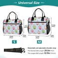 ALAZA Boba Bubble Tea on Blue Print Cooler Lunch Bag Insulated Reusable ...
