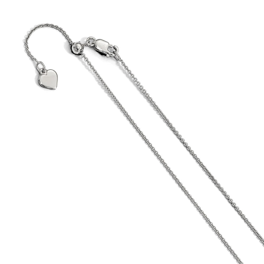 Leslie's 925 Sterling Silver Adjustable .95mm Singapore Chain; 22 inch ...