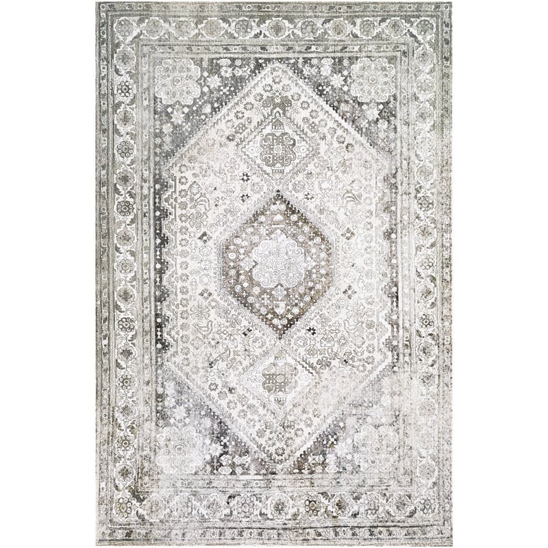 Vinilo VNL-2303 3' x 8' Rug in Cream/Medium Gray/Taupe - Walmart.com