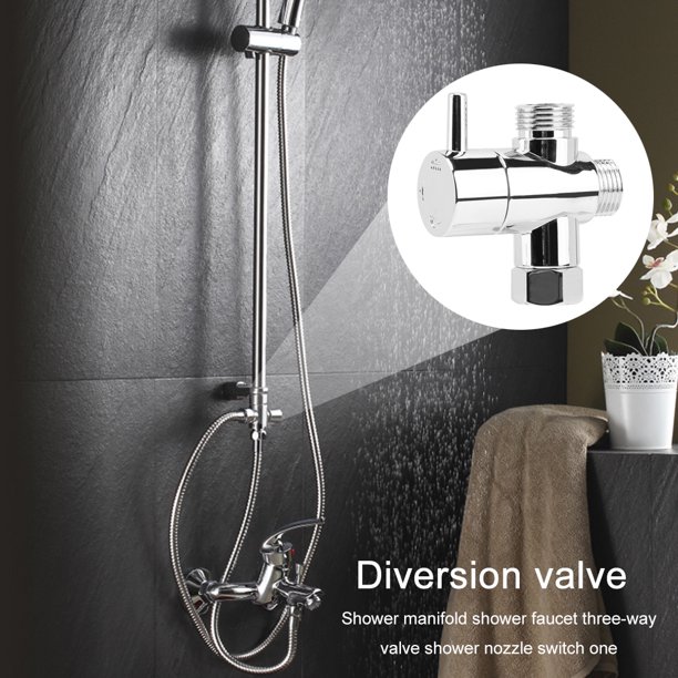 TB&W 3 Way 1/2 Shower Faucet Water Splitter Shower Valve Diverter ...