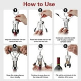 WOTOR Corkscrew Wine Opener, Zinc Alloy Wine Bottle Opener, Manual ...