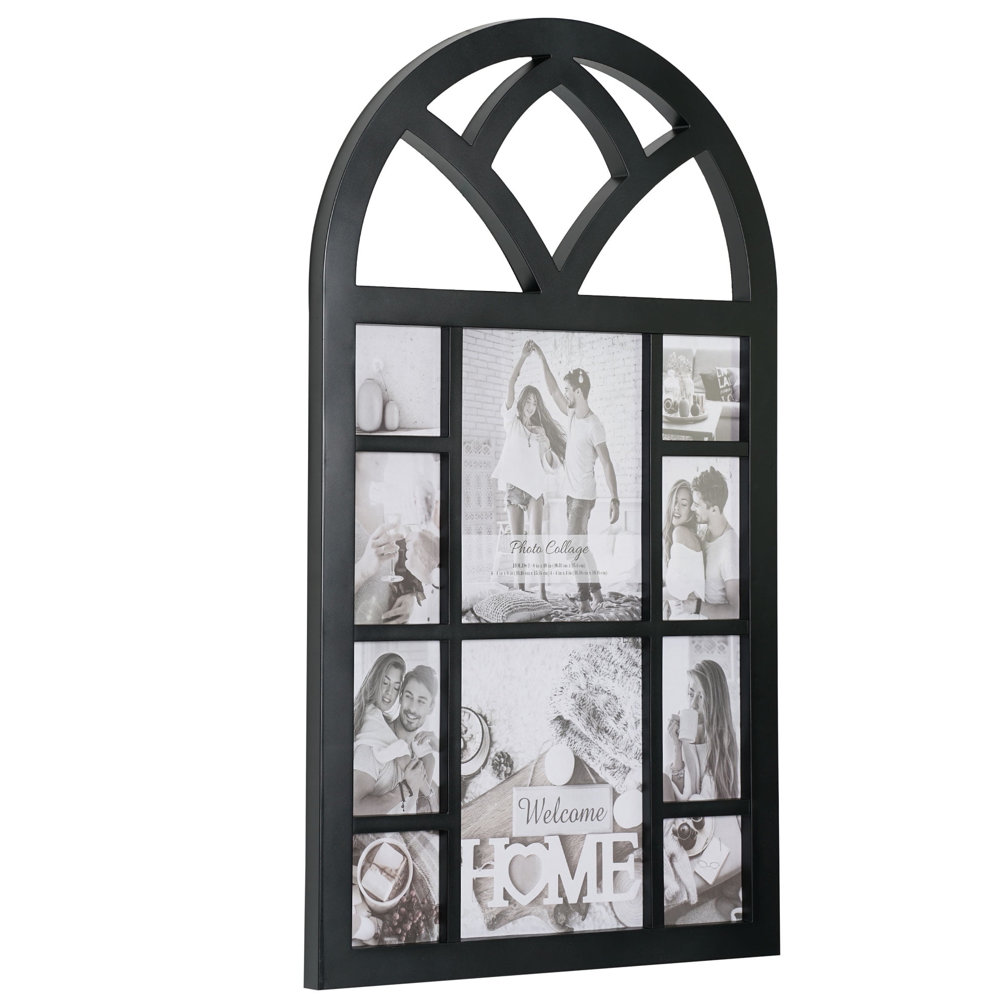 Crystal Art Gallery Black Arched Window Pane Collage Wall Picture Frame ...