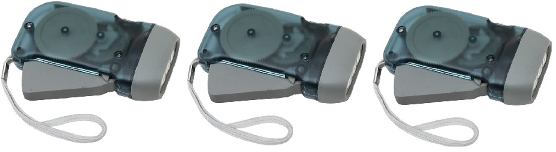 (3) Dynamo 3 LED Flashlights Built-in Squeeze Recharging Survival ...