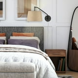 Golden Lighting Ryleigh Wall Sconce, 1-Light, Matte Black, Sisal Shade ...