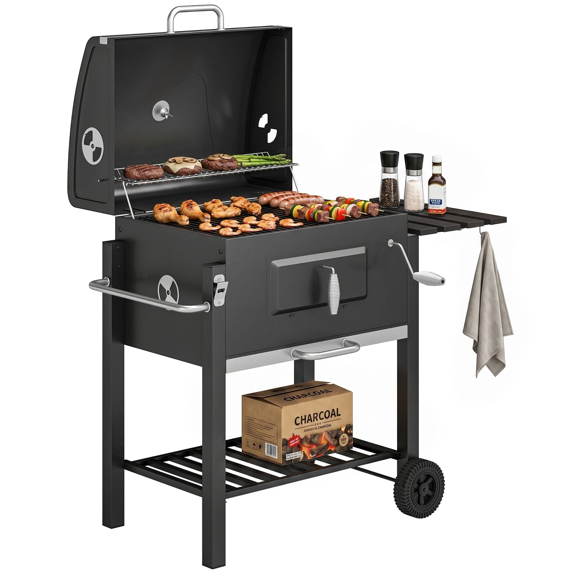Click here for Outsunny Portable Charcoal Grill Stainless Steel C... prices