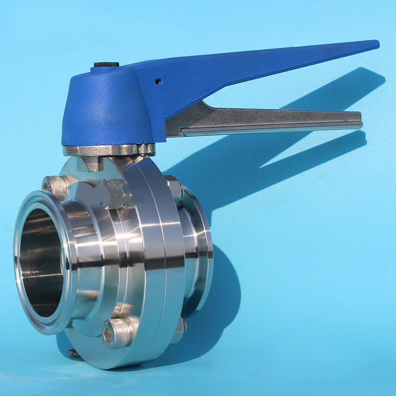 1" Stainless Steel Tri clamp Multi Position Handle Butterfly Valve ...