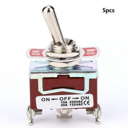 Waterproof Switch 5pcs SPST Toggle Switch 3 Positions ON OFF ON ...
