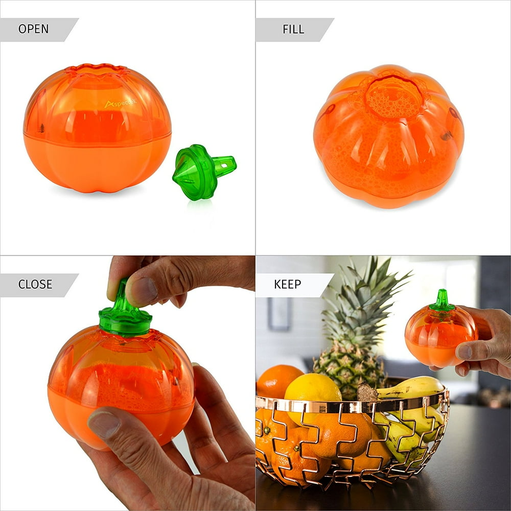Aspectek Fruit Fly Traps, Pumpkin Shape, Flies trap Pack of 2 - Walmart ...