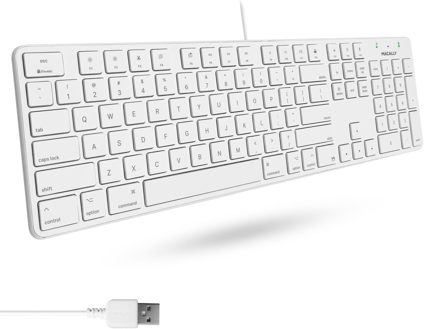 SHIQI-Slim Clavier Filaire USB - Disposition Complète 104 Touches & 16 ...