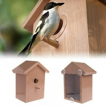 Spy House See Through Two way Mirrored Bird House Suction Cup Window ...